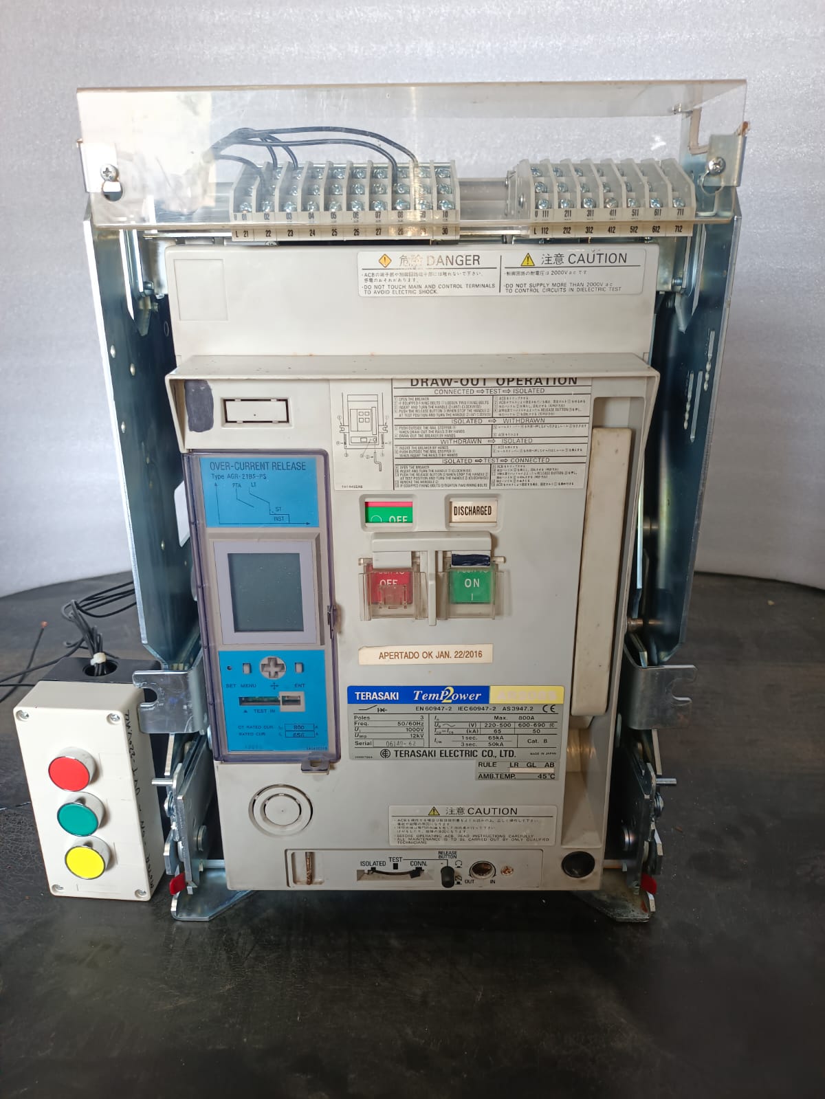 TERASAKI AR208S ACB TERASAKI TEMPOWER AR208S AIR CIRCUIT BREAKER ...